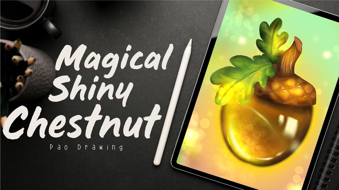 How to Draw a Magical Shiny Chestnut Easily - Pao Drawing - YouTube