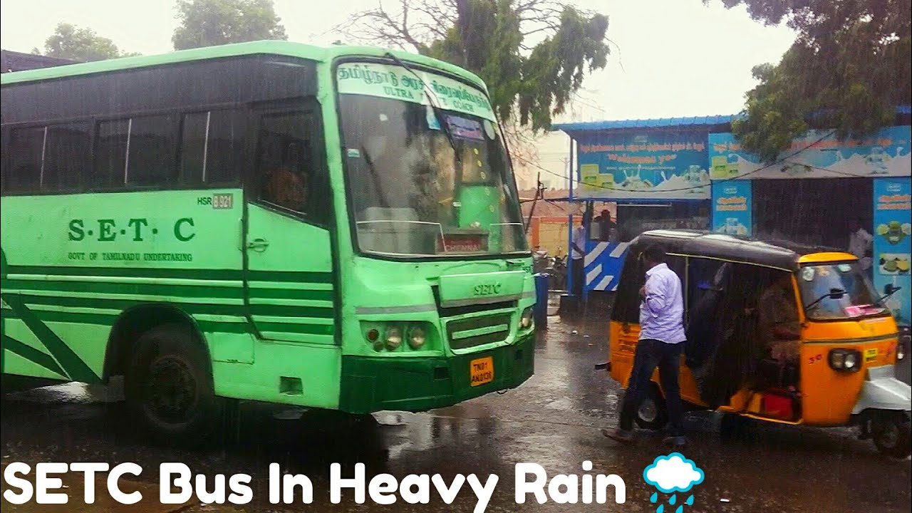 TNSTC bus at Vellore Bus Stand in Heavy Rain 🌧 - YouTube