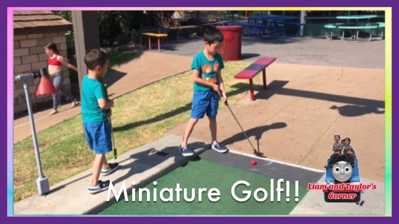 First Time FAMILY MINIATURE GOLF at CASTLE PARK Family Fun Time | Liam ...