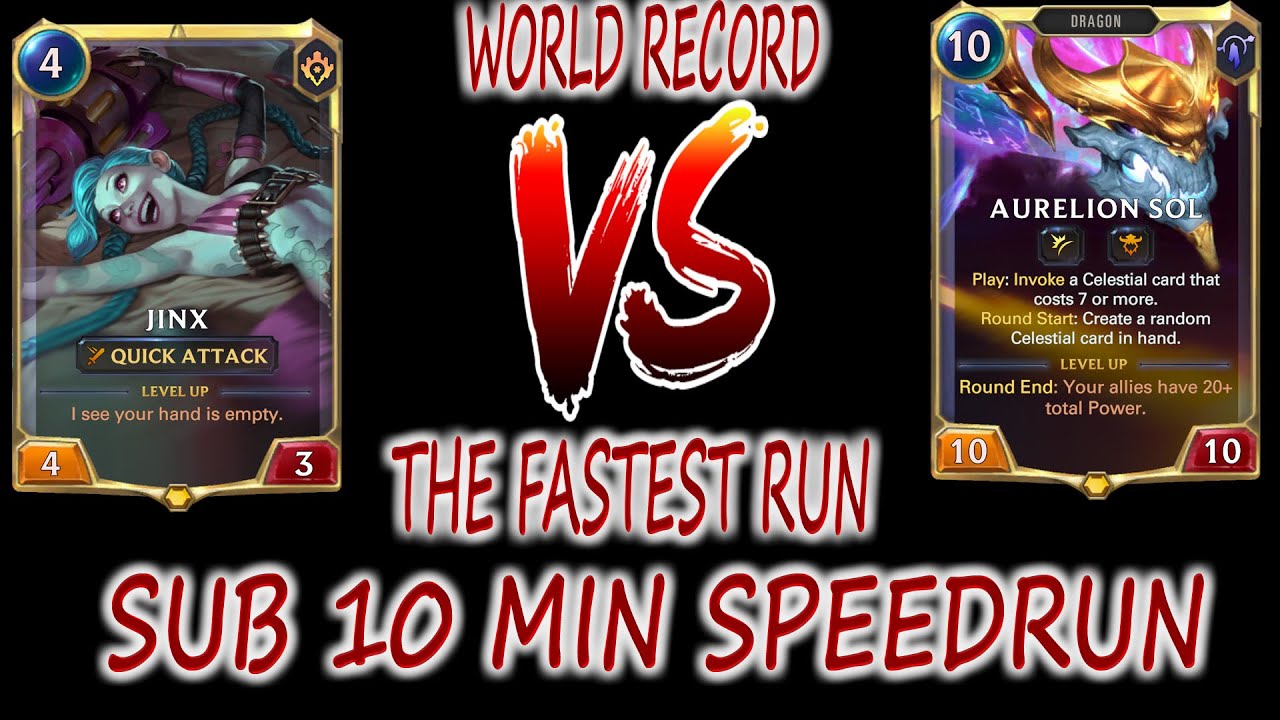 [WR] The Fastest Aurelion Sol Adventure Run With Jinx | LoR - YouTube