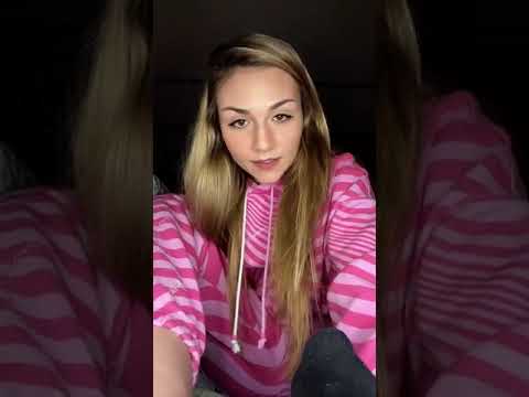 She removes her socks and does a countdown for new year