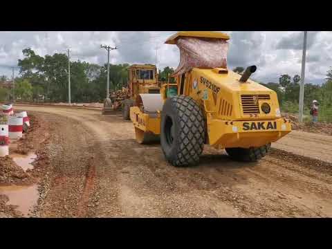 Grading and compation on detour road