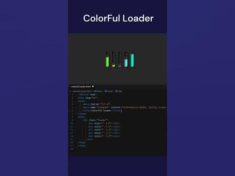 colourful loader | #coding #shotsfeed #youtubeshorts #programming - YouTube