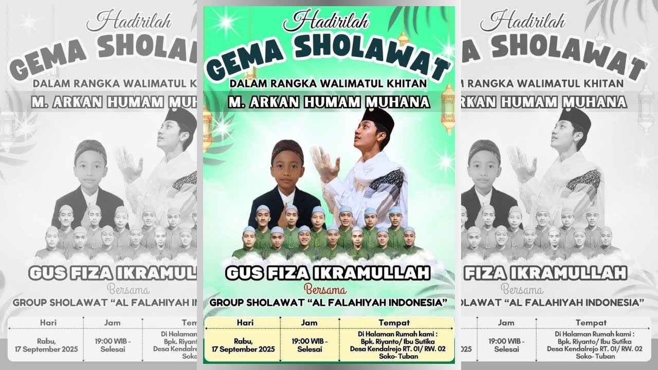 GEBYAR SHOLAWAT DALAM RANGKA WALIMATUL KHITAN " M. ARKAN HUMAM MUHANA ...