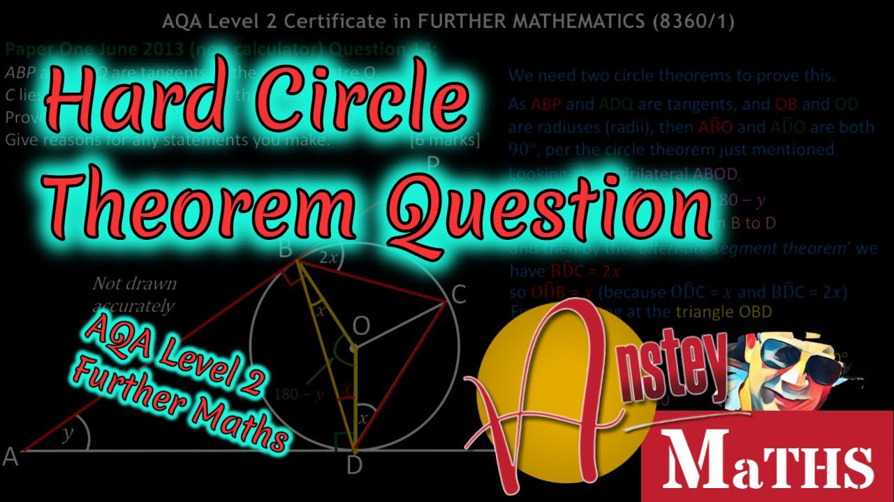 Hard Circle Theorem Question - YouTube