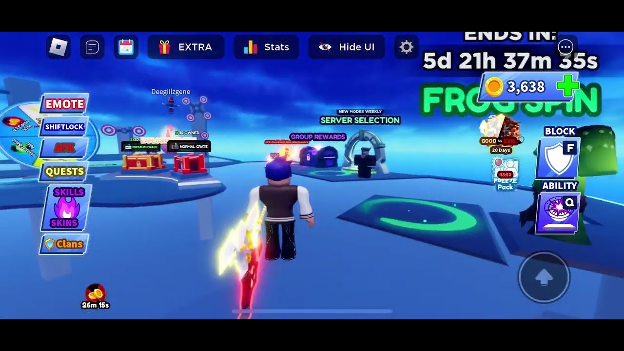 Playing blade ball in each server - YouTube