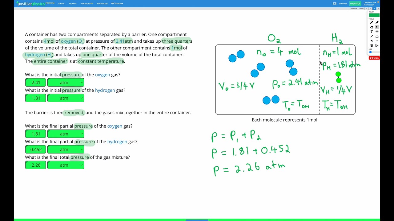 Chemistry - Ideal Gases - Partial Pressure Challenge - YouTube