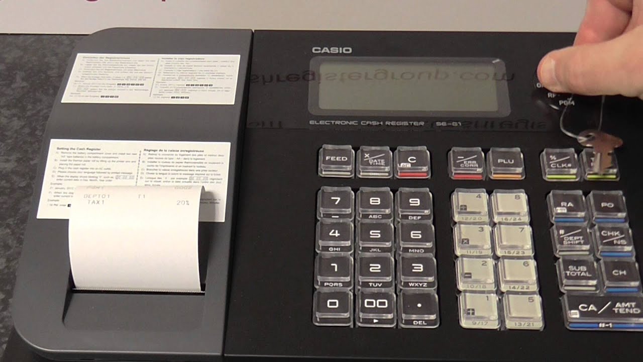 CASIO SE-G1 SEG1 How to set the VAT Tax rate and when to use it ...