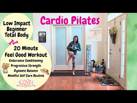 20 Minute Indoor Walking Workout | Beginner Cardio Pilates | Toning ...
