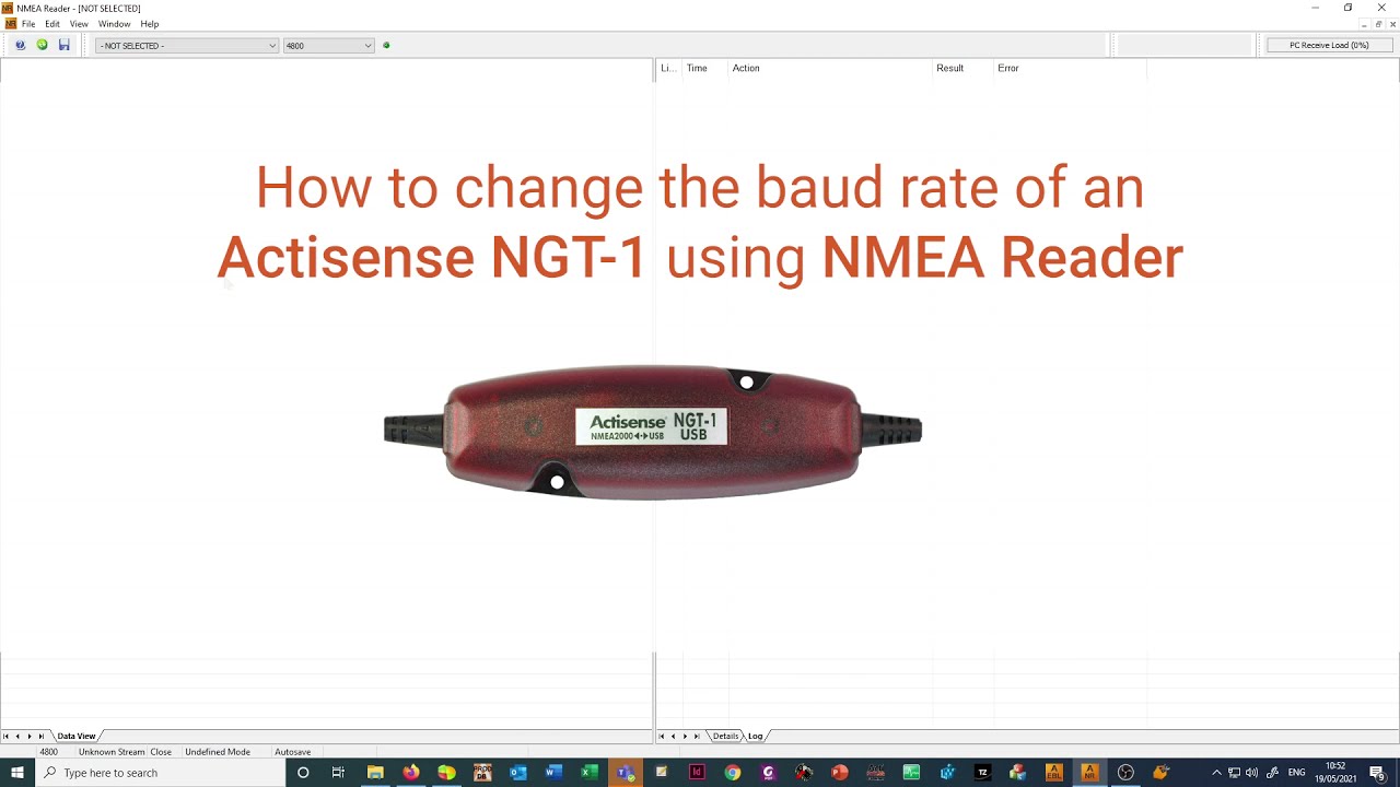How to change the baud rate of NGT-1 using NMEA Reader - YouTube