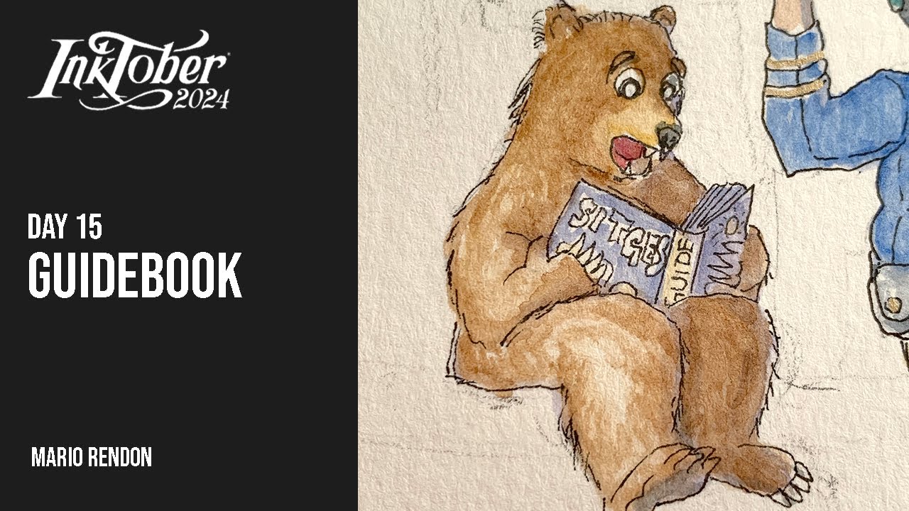 Inktober 2024 Day 15 - Guidebook - YouTube