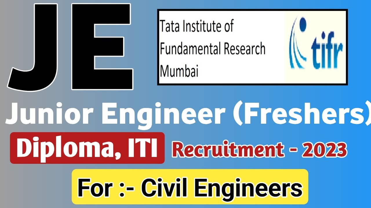 JE Civil Recruitment 2023 | Freshers | Junior Engineer Vacancy 2023 @diplomaholders - YouTube