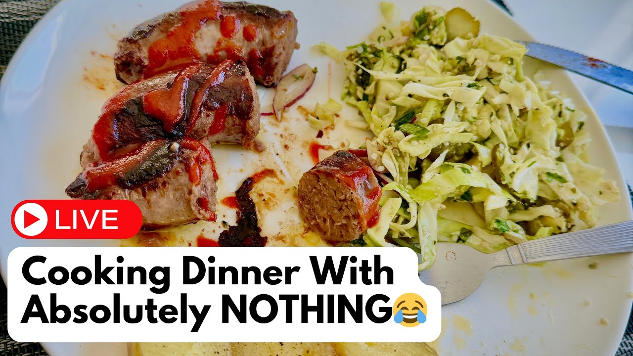 Dinner With an Empty Fridge Challenge (Healthy Food ) - YouTube