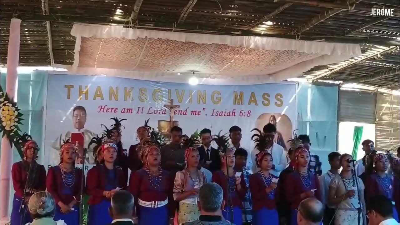 Welcome song by Dumindikgre ll Thanks giving mass Father Senjeng Marak. - YouTube