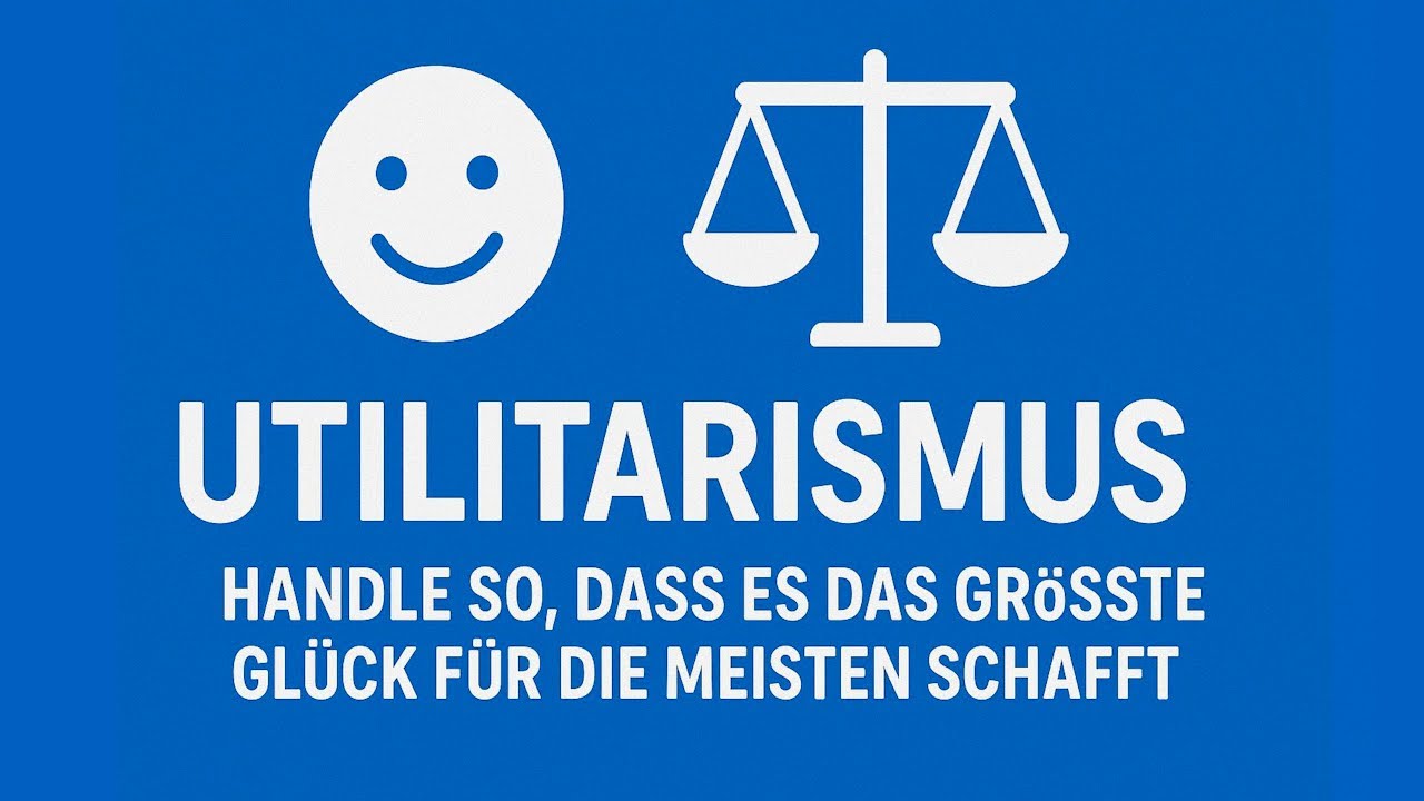 Utilitarismus in unter 1 Minute erklärt - Klartext Ethik - YouTube