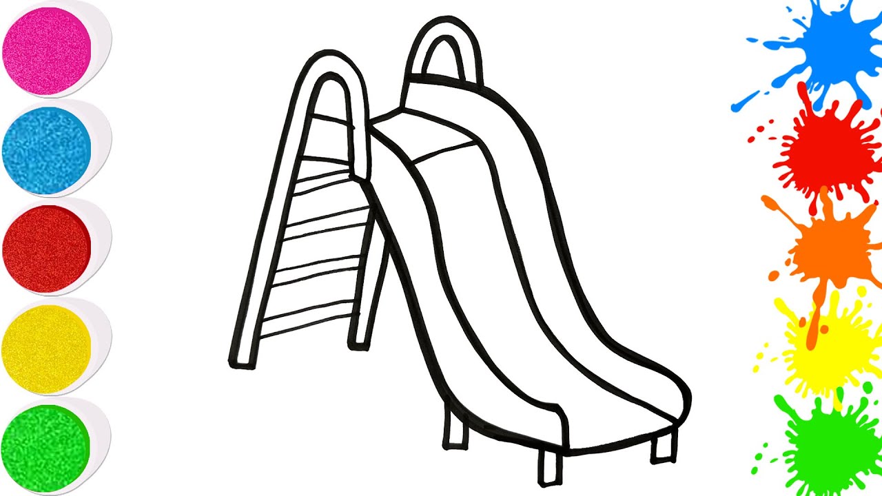 How to Draw Slide | Drawing and Coloring Step by Step - YouTube