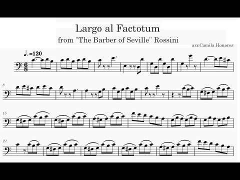 Largo al Factotum, Figaro - The Barber of Sevilla ( arr.cello solo ...