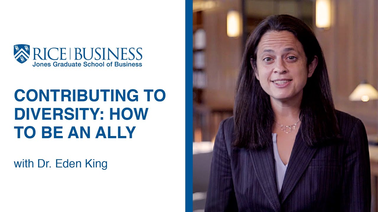 Contributing to Diversity: How to Be an Ally | Rice Business - YouTube