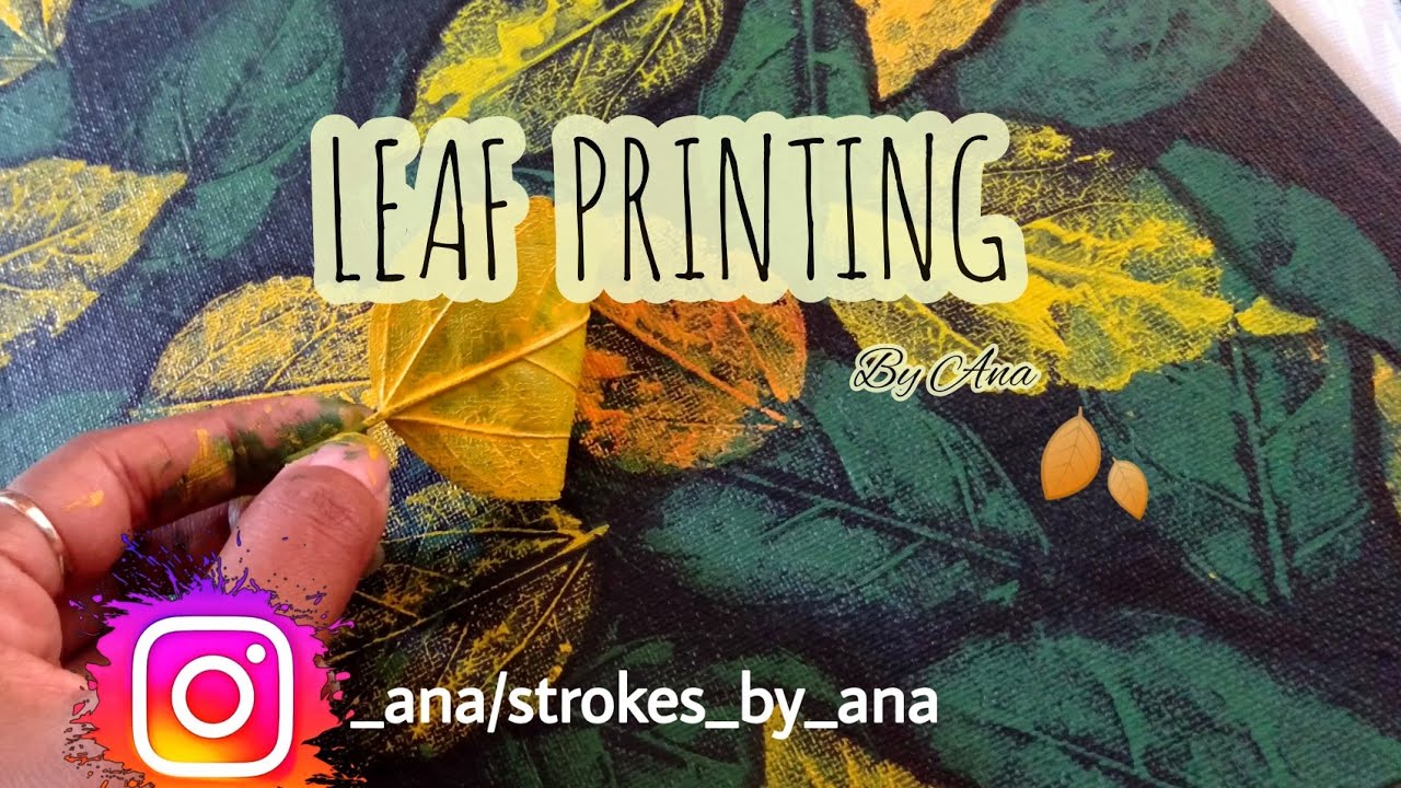 LEAF PRINTING 🍀 Easy painting Technique for beginners🍂 - YouTube