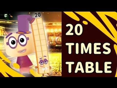 20 TIMES TABLE NUMBER BLOCKS FANMADE !! ABOUT ART - YouTube