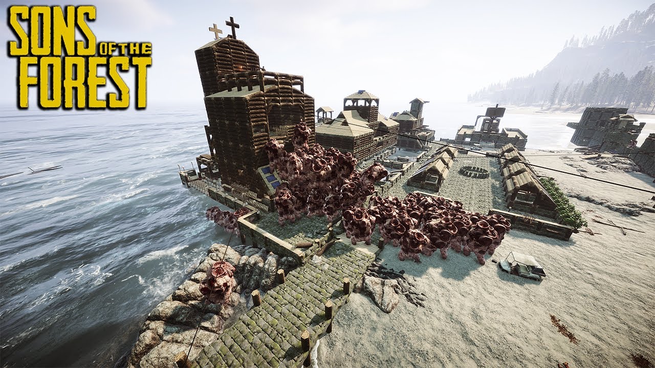 400 Holey's Vs The Beach Town! (Sons Of The Forest 1.0) - YouTube