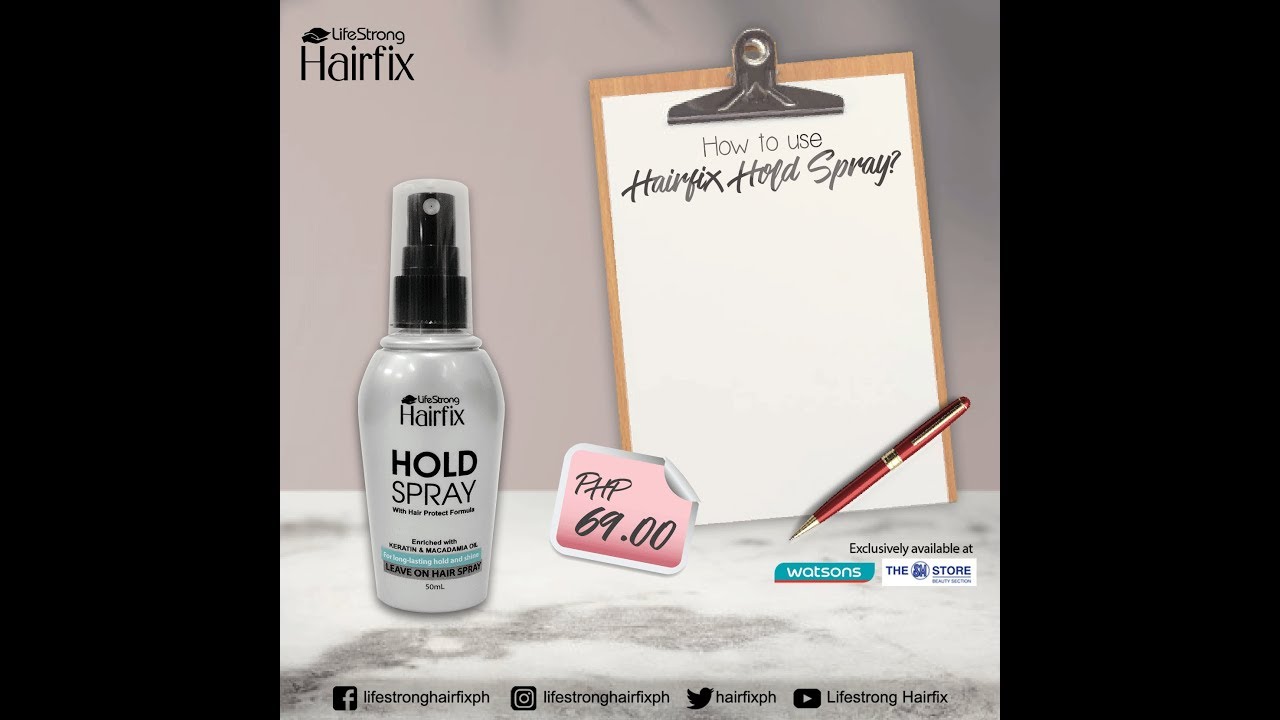 HOW TO USE HAIRFIX HOLD SPRAY? - YouTube