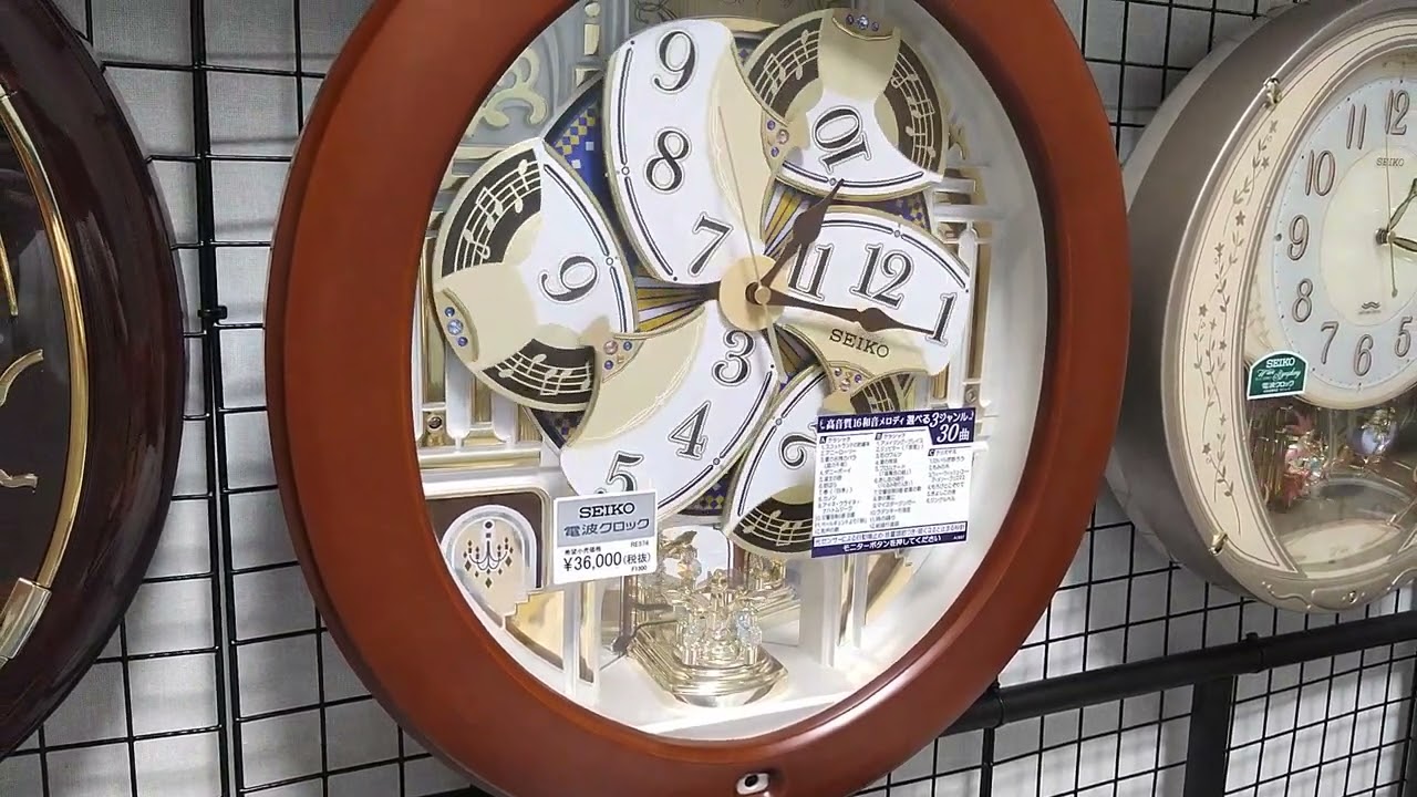 セイコー ウェーブシンフォニー RE574B からくり時計 時の踊り - YouTube