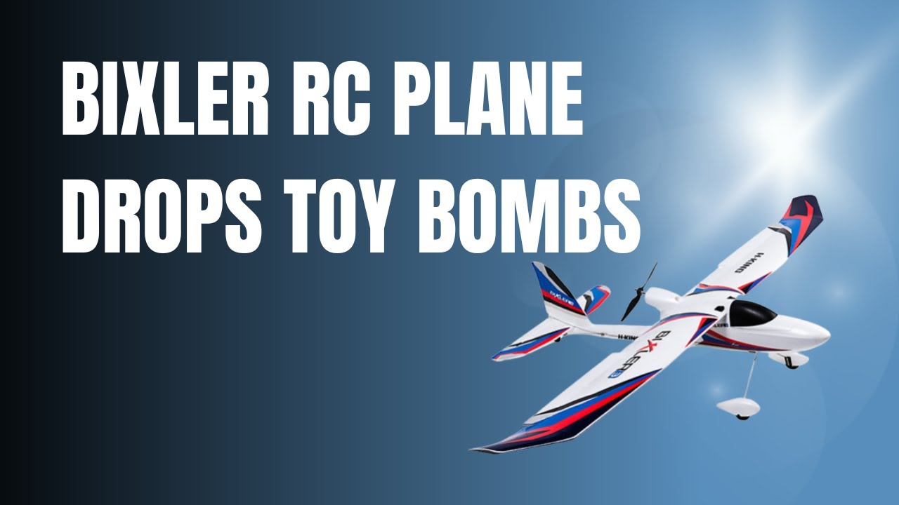Bixler RC Plane Drops Toy Bombs - YouTube
