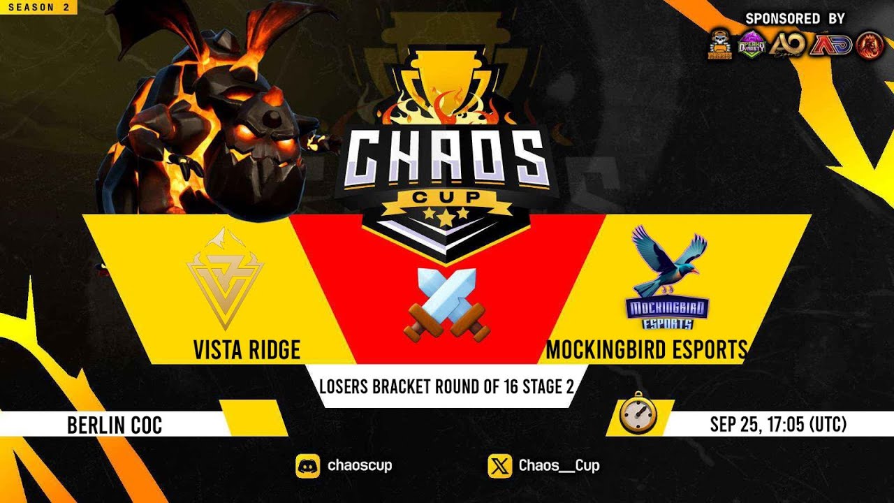 Vista Ridge vs Mockingbird eSports CHAOS CUP Losers Bracket Round of 16 Stage 2 CLASH OF CLANS # ...