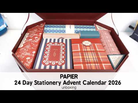 Papier 24 Day Stationery Advent Calendar 2026 Unboxing