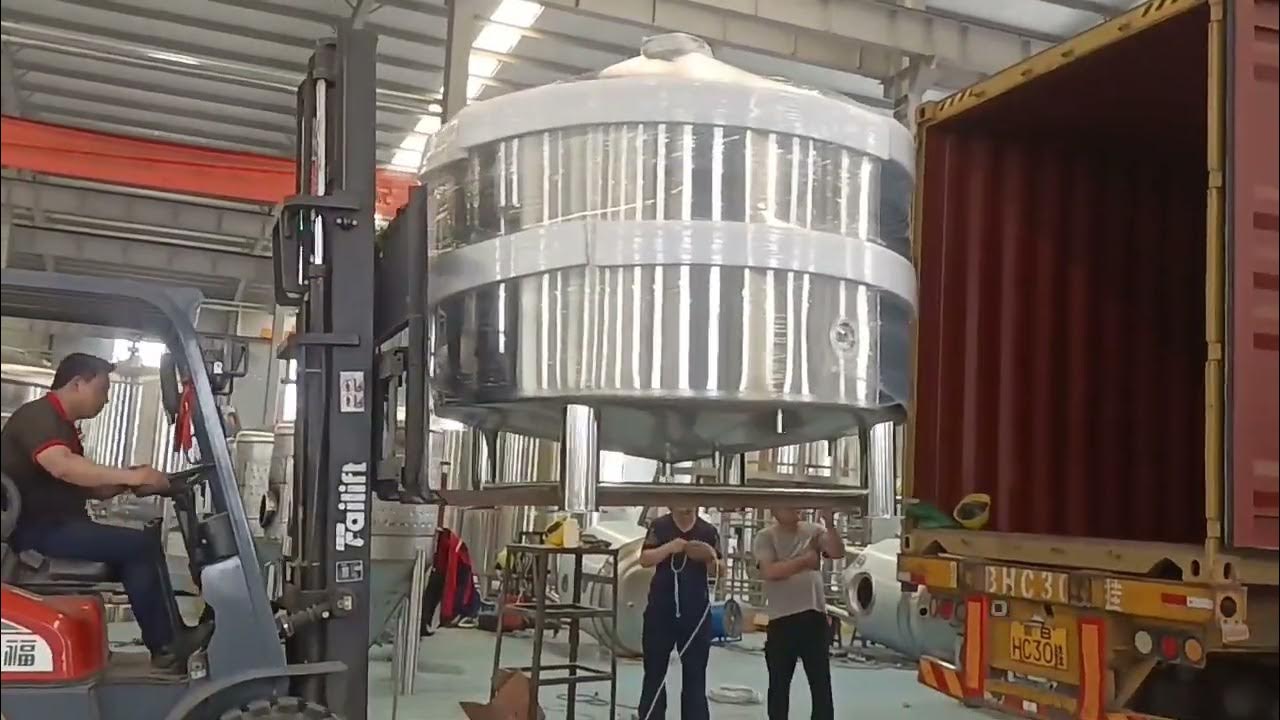 #beer# 3000L brewing equipment sent to UK. - YouTube