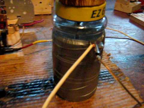 Saltwater Capacitor With Flyback Transformer - YouTube