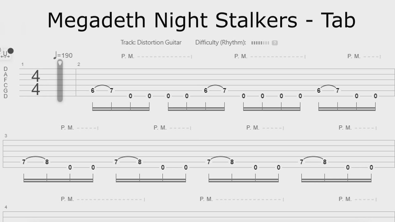 Megadeth - Night Stalkers: Chapter II ft. Ice-T - Tab - YouTube