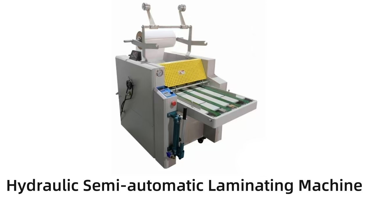 520 Hydraulic Semi-automatic Laminating Machine - YouTube