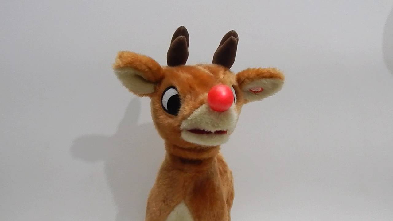 VTG Gemmy Rudolph The Red Nosed Reindeer Talking Singing Light up ...