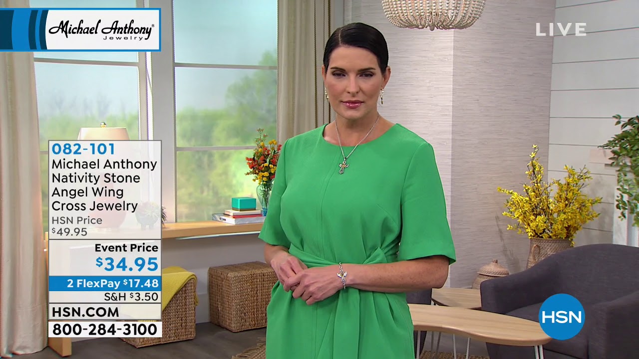 Michael Anthony Jewelry Nativity Stone Angel Wing Cross ... - YouTube