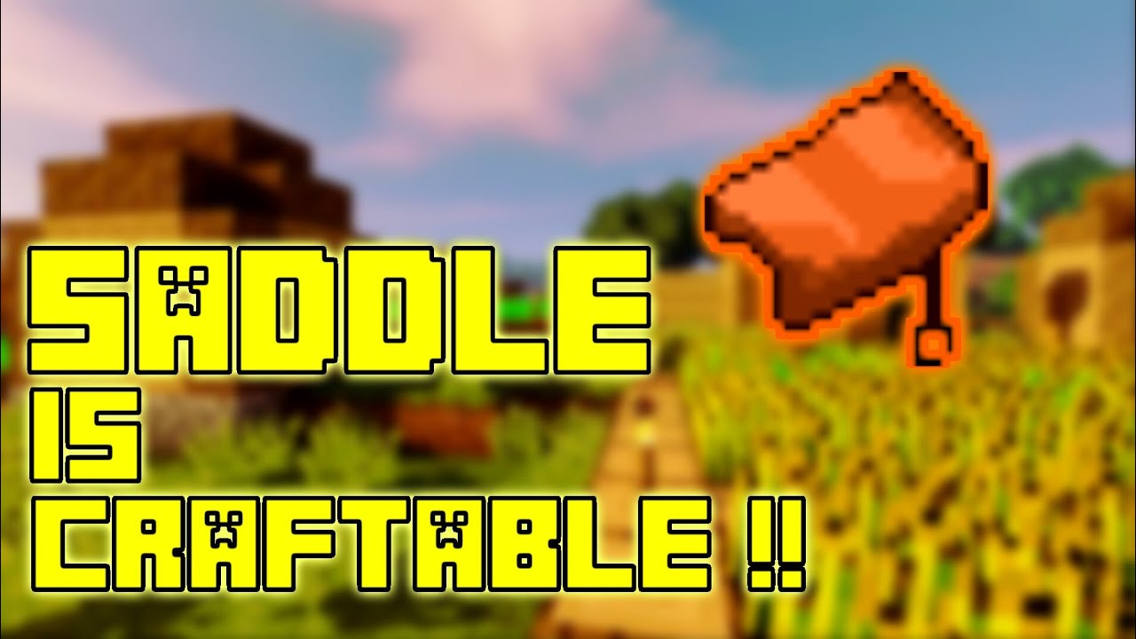 How to craft saddle in Minecraft || New Addon - YouTube