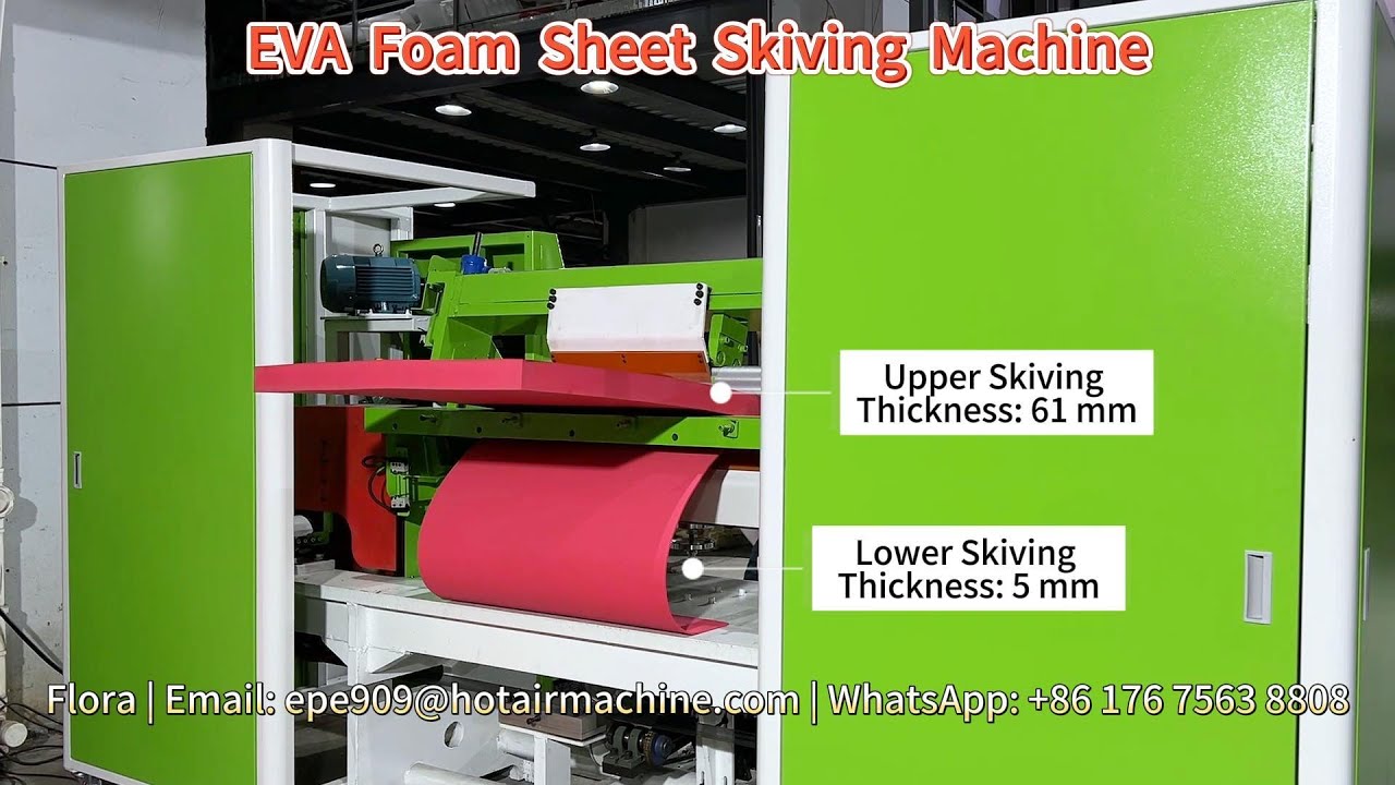 EVA Foam Sheet Skiving Machine | Skive 5 mm from 66 mm - YouTube