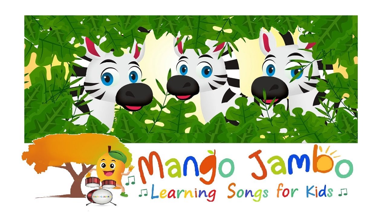 Zebra Song! Learn Jungle Animals| Nursery Rhymes for Preschoolers ...