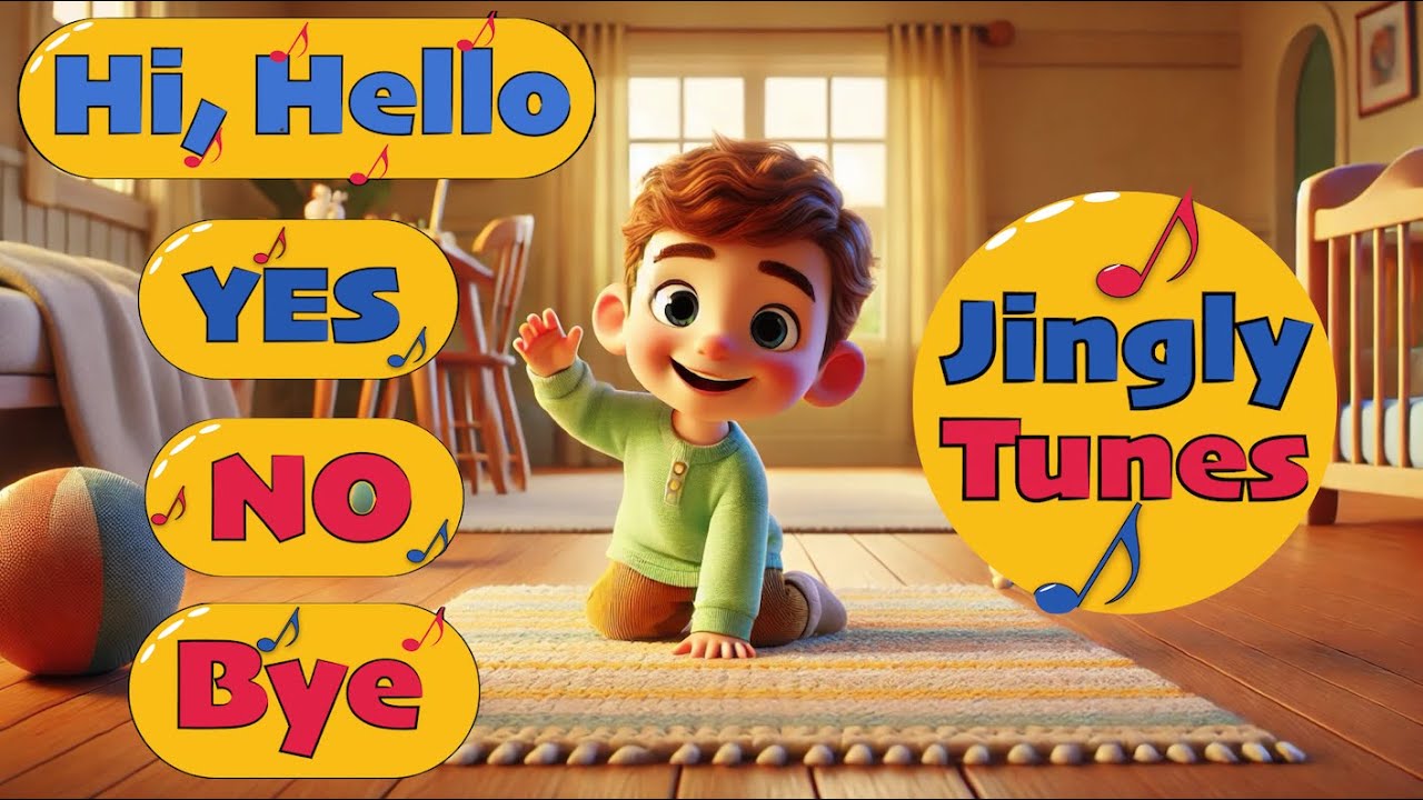 Learn to Say Hi, Yes, No, and Bye – First Words Songs for Kids ...