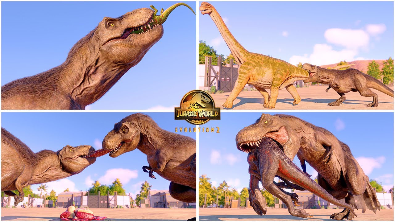 JW Dominion Feathered T-REX All Perfect Animations & Interactions 🦖 ...
