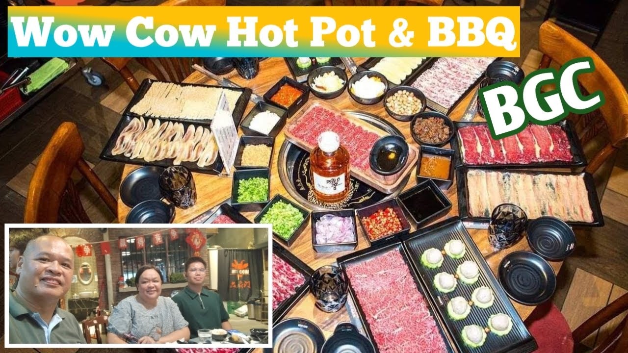 Sunday lunch at Wow Cow Hot Pot and BBQ in Uptown BGC - YouTube