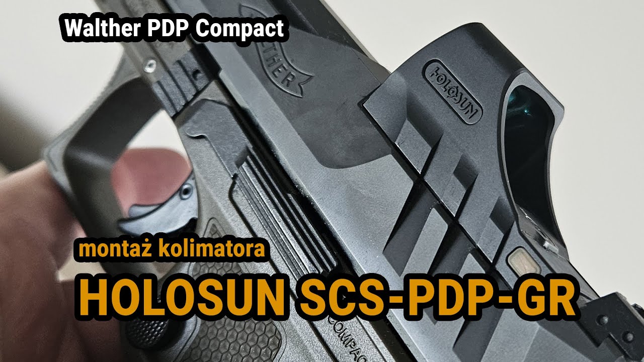 Montaż kolimatora HOLOSUN - SCS PDP-GR - Walther PDP Compact - YouTube