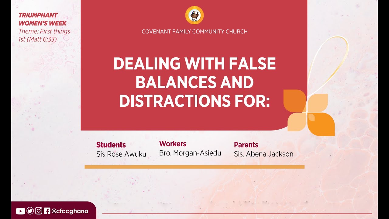 Dealing With False Balances And Distractions (Women's Week Celebration ...