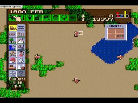 Simcity SNES off-map glitch - YouTube