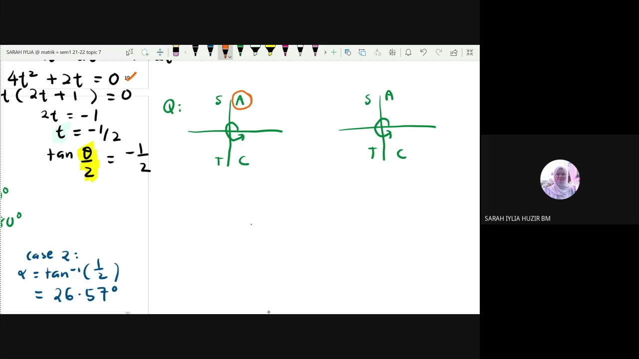 7.3 Pt 3 Solution trigonometric functions using t substitution - YouTube