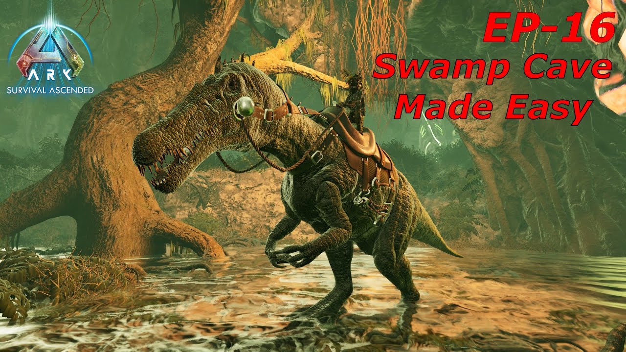 The Easiest Way To Run The Swamp Cave-Ark Survival Ascended Ep-16 - YouTube