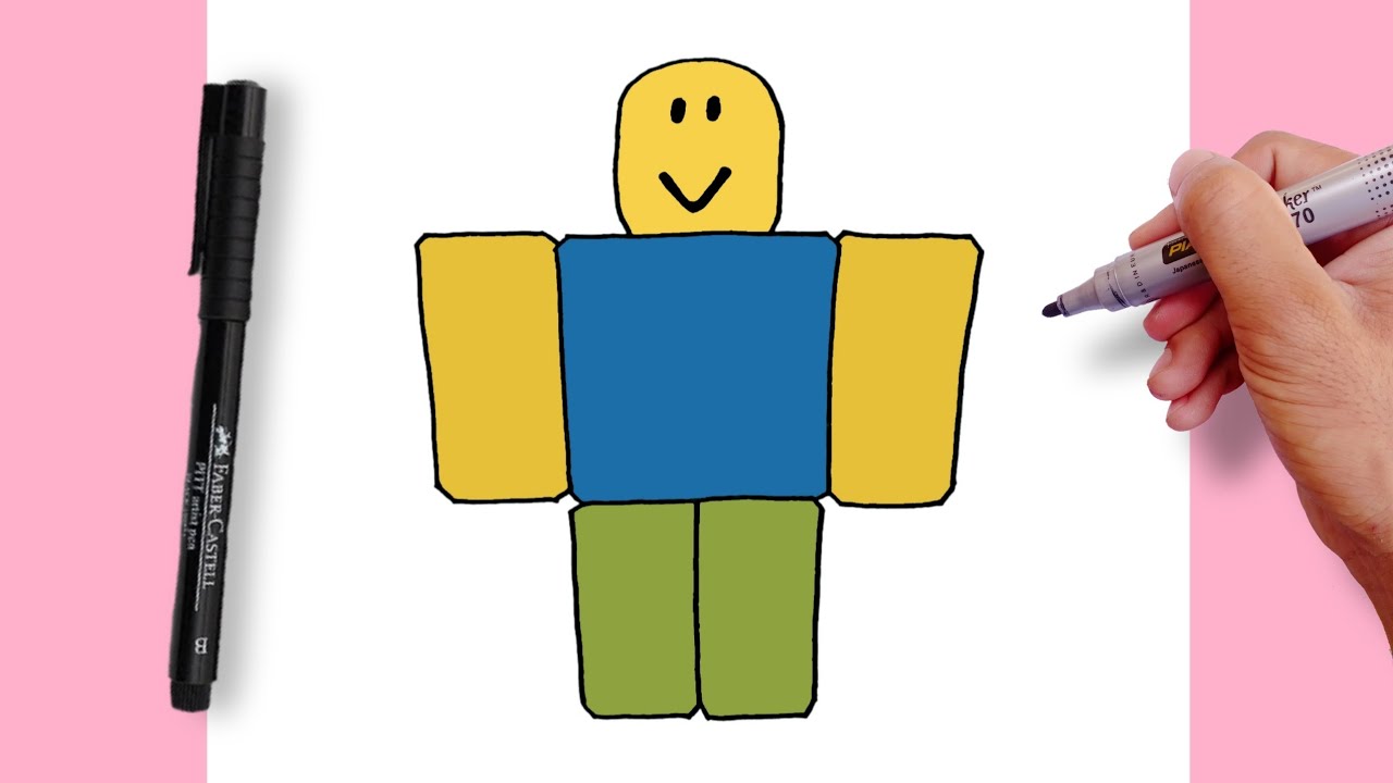 How To Draw Robolox Noob | Robolox Drawing Tutorial - YouTube