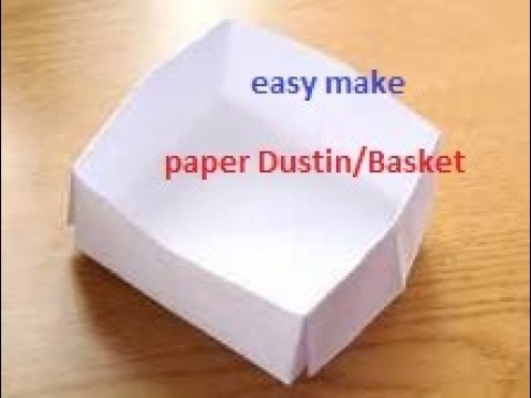 how to make paper box/basket/dustbin - YouTube