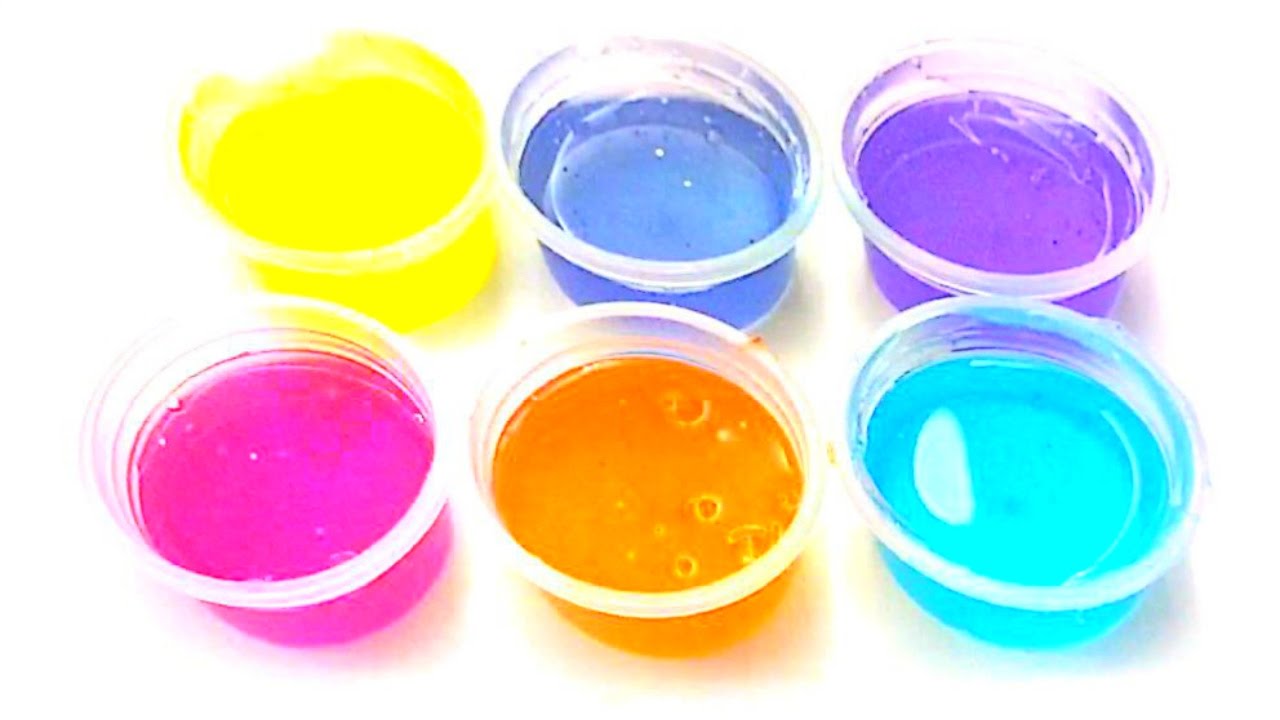 DIY Rainbow slime for kids and children , learn the colors and learn ...
